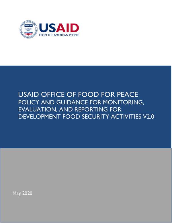 USAID Office of Food for Peace Policy & Guidance for Monitoring ...