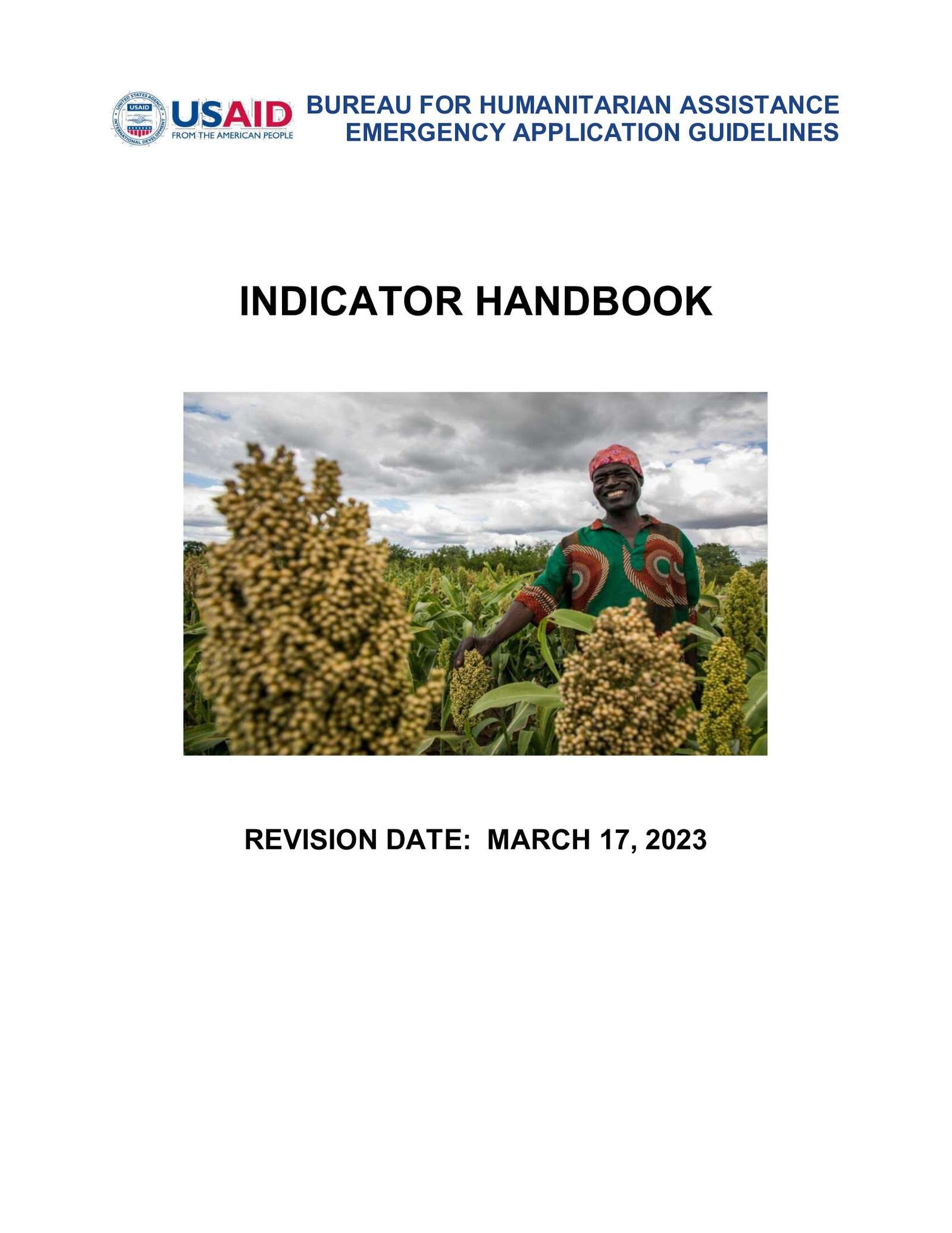 Bureau for Humanitarian Assistance Emergency Application Guidelines ...