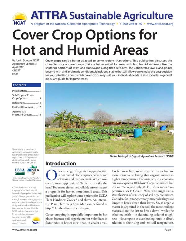 Cover Crop Options for Hot and Humid Areas | ECHOcommunity.org