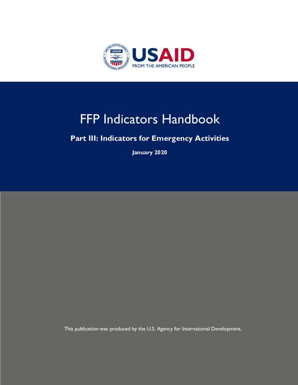 Food for Peace Indicators Handbook - Indicators for Emergency ...