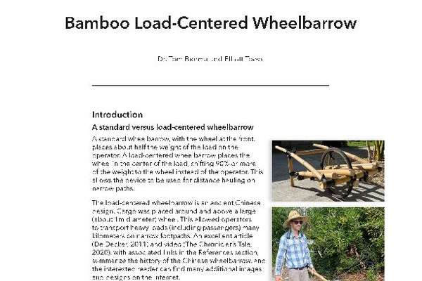 Bamboo Load-Centered Wheelbarrow | ECHOcommunity.org