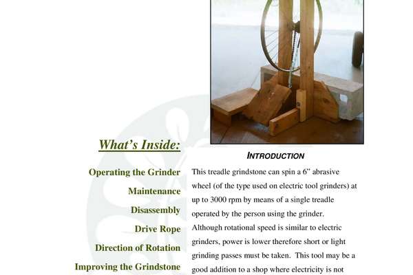 Treadle Grindstone | ECHOcommunity.org