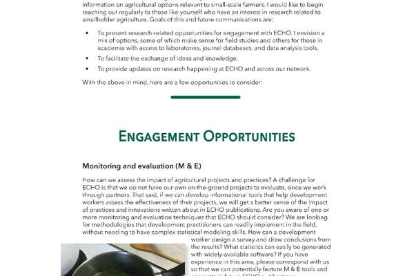 May 2024 ECHO Research Newsletter | ECHOcommunity.org