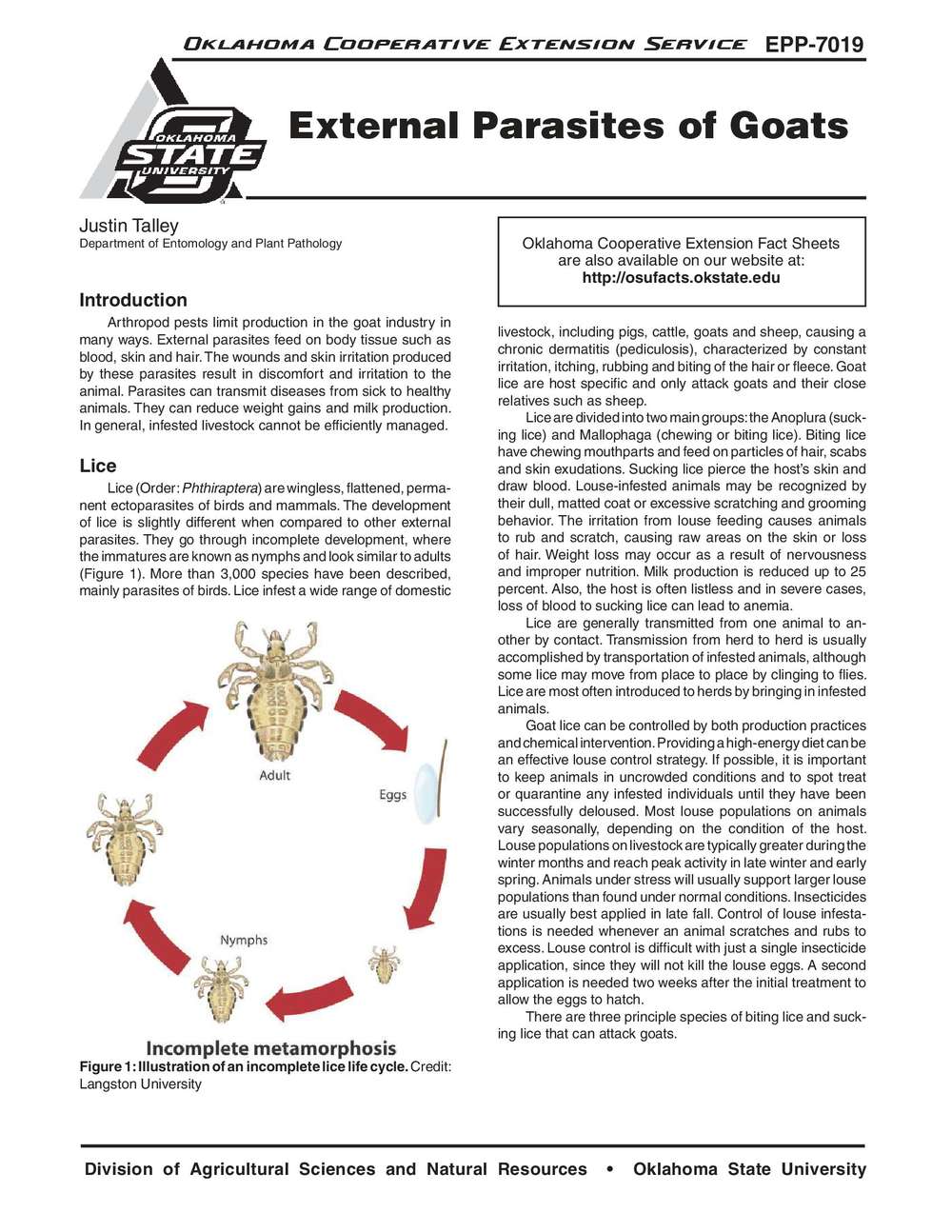 External Parasites of Goats – Justin Talley | ECHOcommunity.org