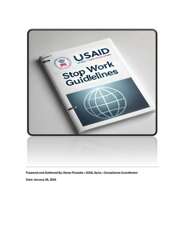 USAID: Stop Work Guidelines | ECHOcommunity.org