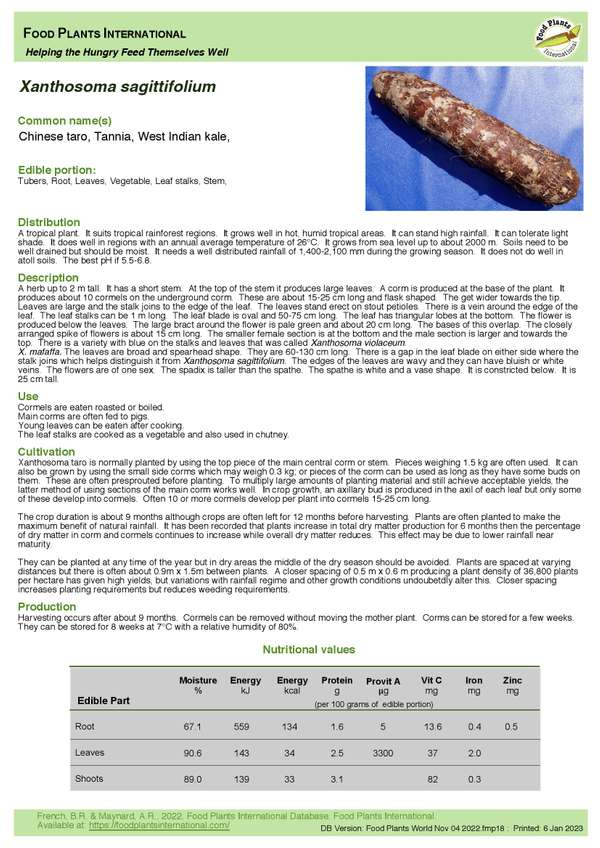 Food Plants International - Plant Fact Sheets | ECHOcommunity.org