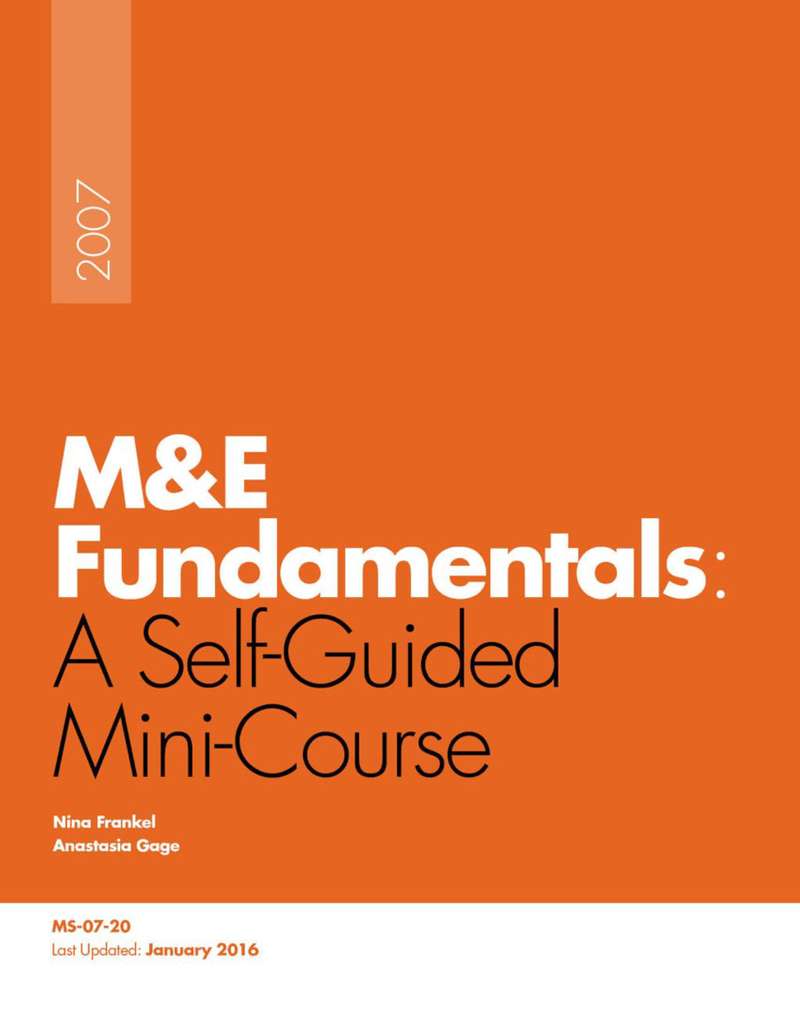 M&E Fundamentals - A Self-Guided Mini-Course | ECHOcommunity.org