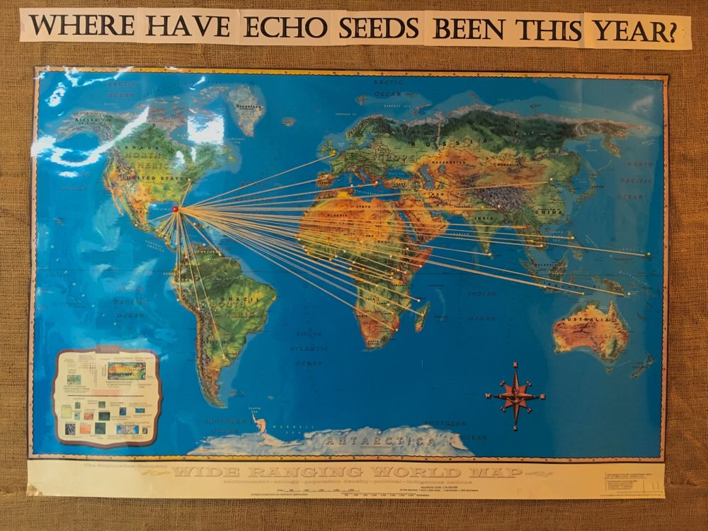 Seed Bank Map Poster 'Where Have ECHO Seeds Been This Year?' | ECHOcommunity.org