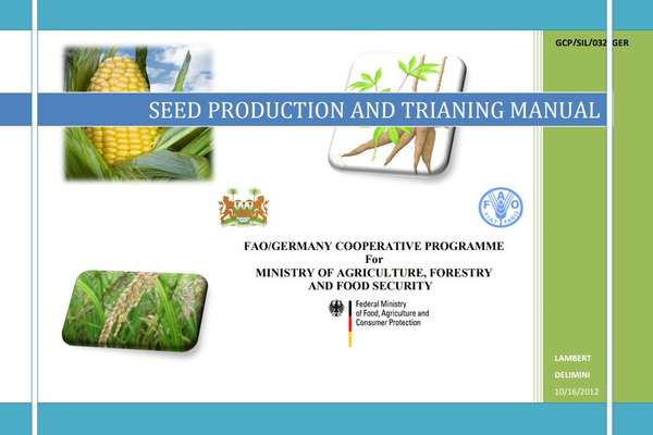 Seed Production and Training Manual | ECHOcommunity.org